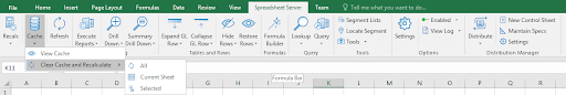Introduction to the Spreadsheet Server Ribbon